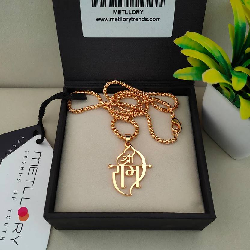 METLLORY TRENDS Shri Ram Pendant 22K GPC Gold Plated Gold-plated Brass ...