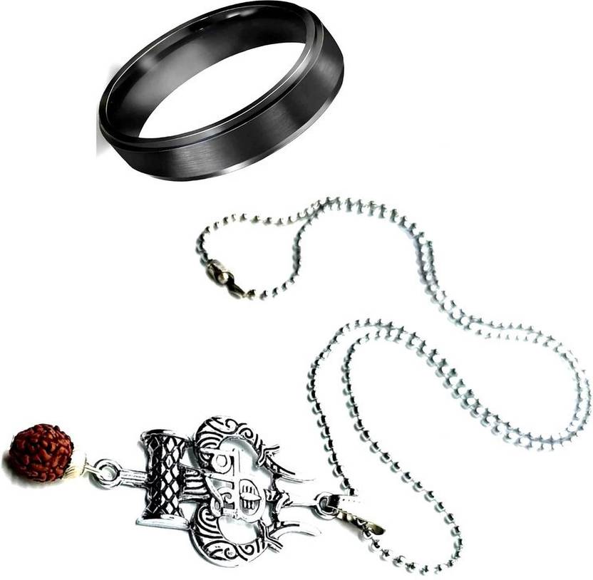 Dynamic Retail Global Shiva Mahadev Mahakal Locket Black Ring for Men ...
