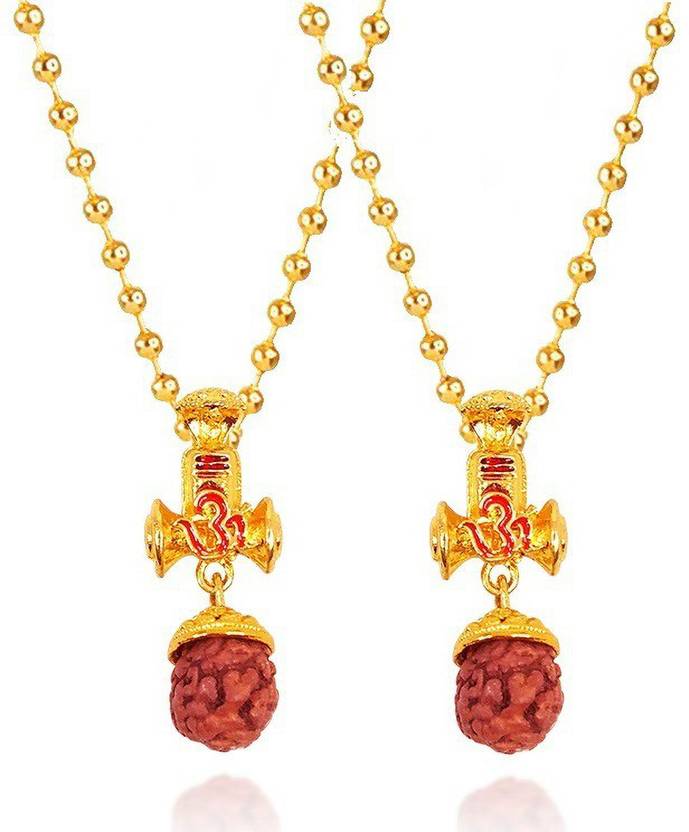 Stylewell Set Of 2 Golden Shiva Bahubali Shivling Om Damru Sarp Naag ...