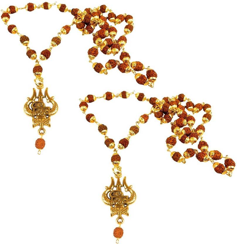 Stylewell Set Of 2 Mala Rudraksha Mahadev Shiv Mahakaal Om Trishul ...