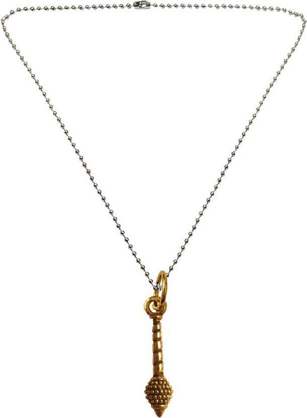 INFINITY Gold Plated Bajrang Bali Lord Hanuman Gada Pendant Locket with ...