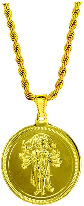 AFH Lord Panchmukhi Hanuman Locket With Rope Brass Chain Pendant For ...