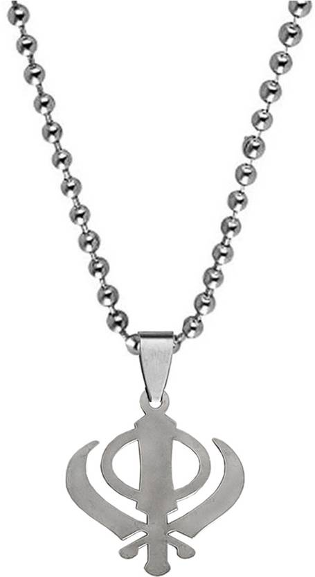 M Men Style Religiuos Jewelry Punjabi Sikh Sardar Khanda Pendant ...
