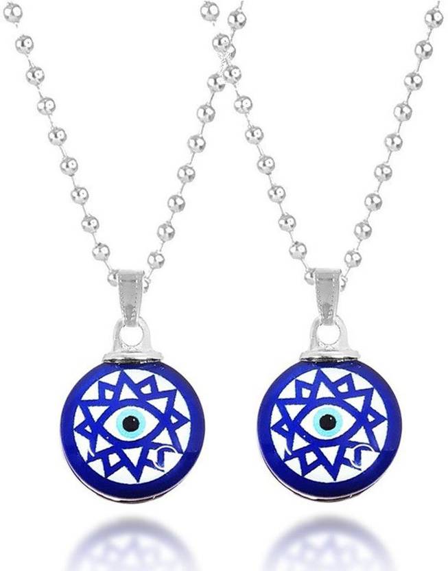 Utkarsh Set Of 2 Round Chakra Dual Stone Evil Eye Nazar Suraksha Kavach ...