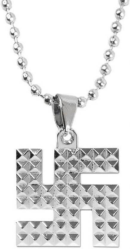 Airtick Silver Swastik Satya Sign Pyramid Vastu/Feng Shui Yantra Locket ...