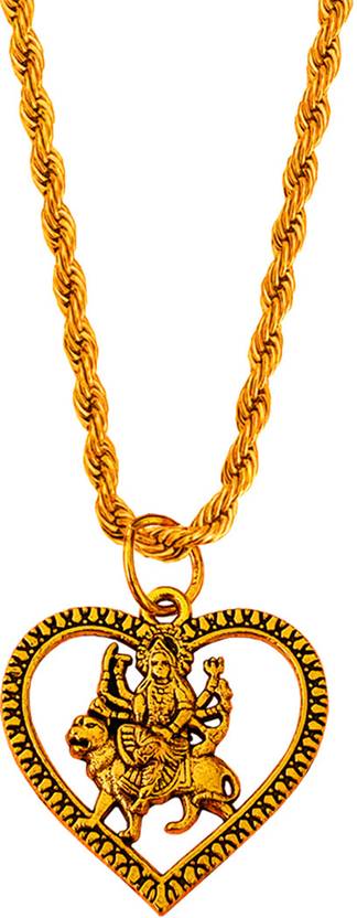 M Men Style Religious Lord Goddess Maa Durga Jay Mata Di Gold Brass ...