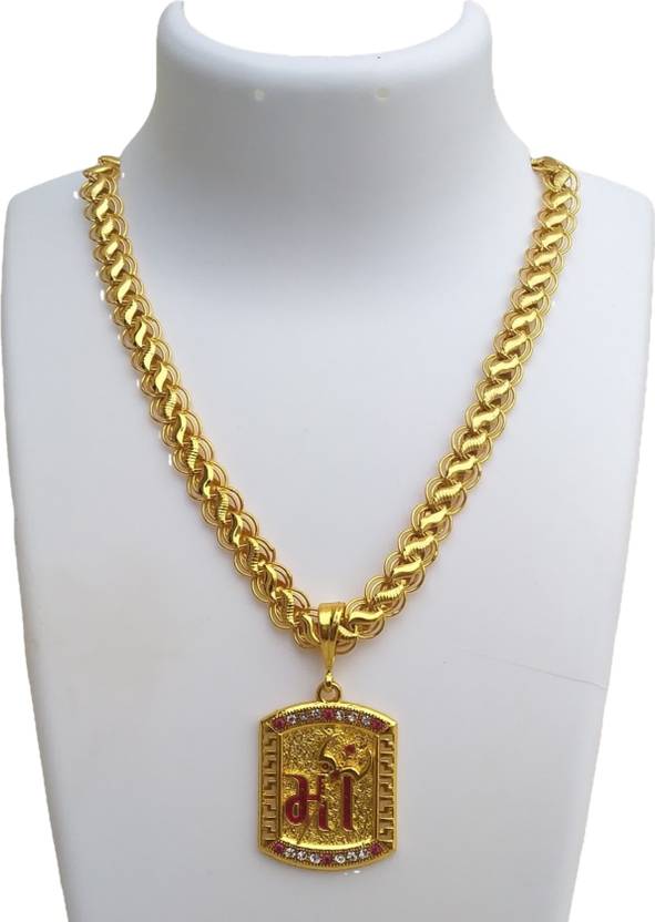 D D FASHION Maa chain pandent for mens and boys Gold-plated Alloy ...