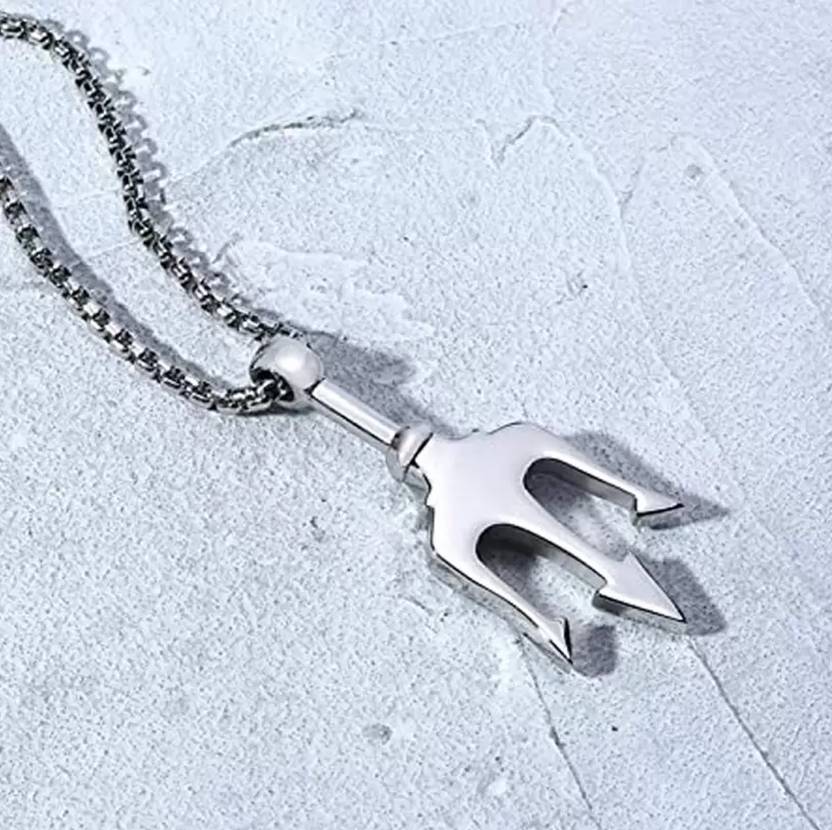 Shiv Jagdamba Lord Shiva Trident Pendant Stainless Steel Ancient Greece ...