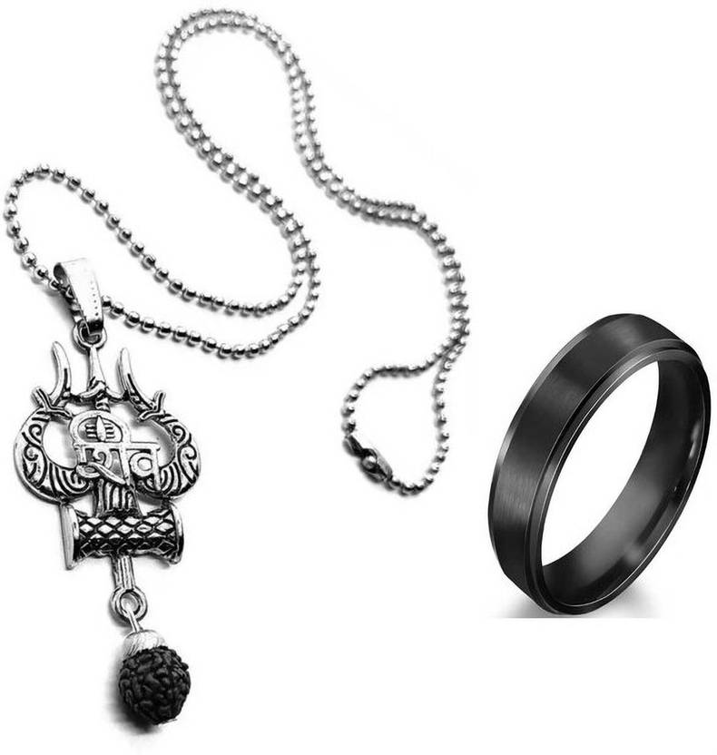 Dynamic Retail Global Shiva Mahadev Mahakal Locket Black Ring for Men ...