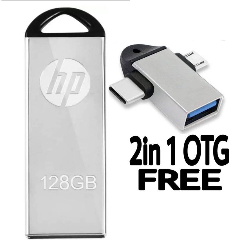 HP Flash Drive 128 GB Pen Drive Compatible with Audio Player, Desktop ...