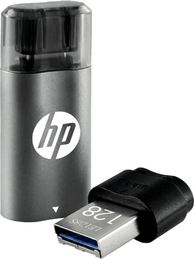 HP USB 3.2 128GB Type C OTG Flash Drive x5600c (Grey & Black) 128 GB ...
