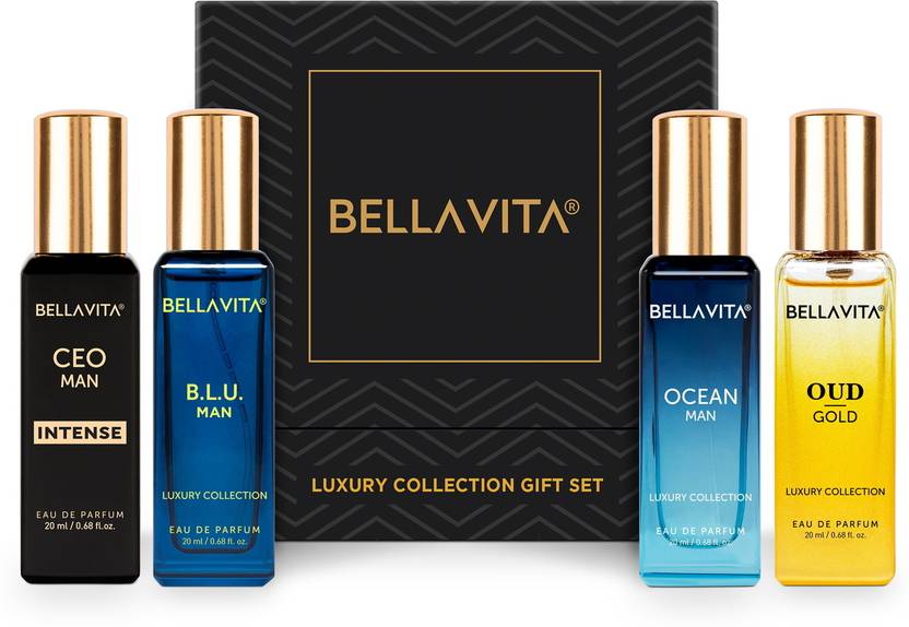 Buy BELLAVITA Luxury Collection Perfume Gift Set for Men|4x20 ml|Long Lasting Fragrance| Eau de ...