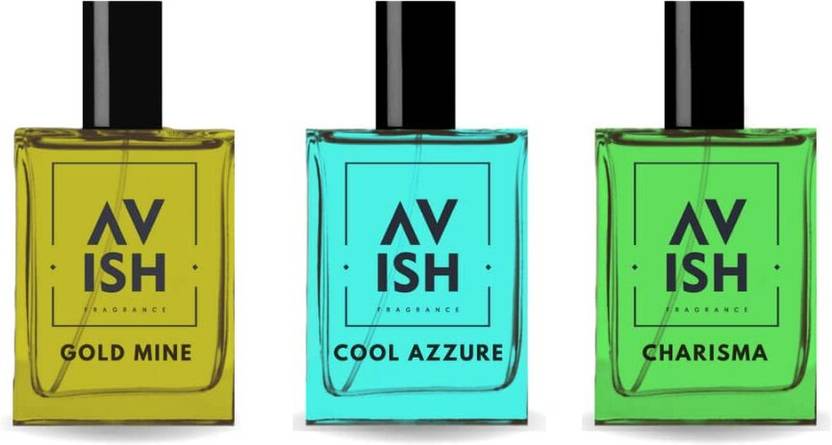 Buy AVISH FRAGRANCE COMBO SET OF 3 PERFUMES, GOLD MINE, COOL AZZURE ...