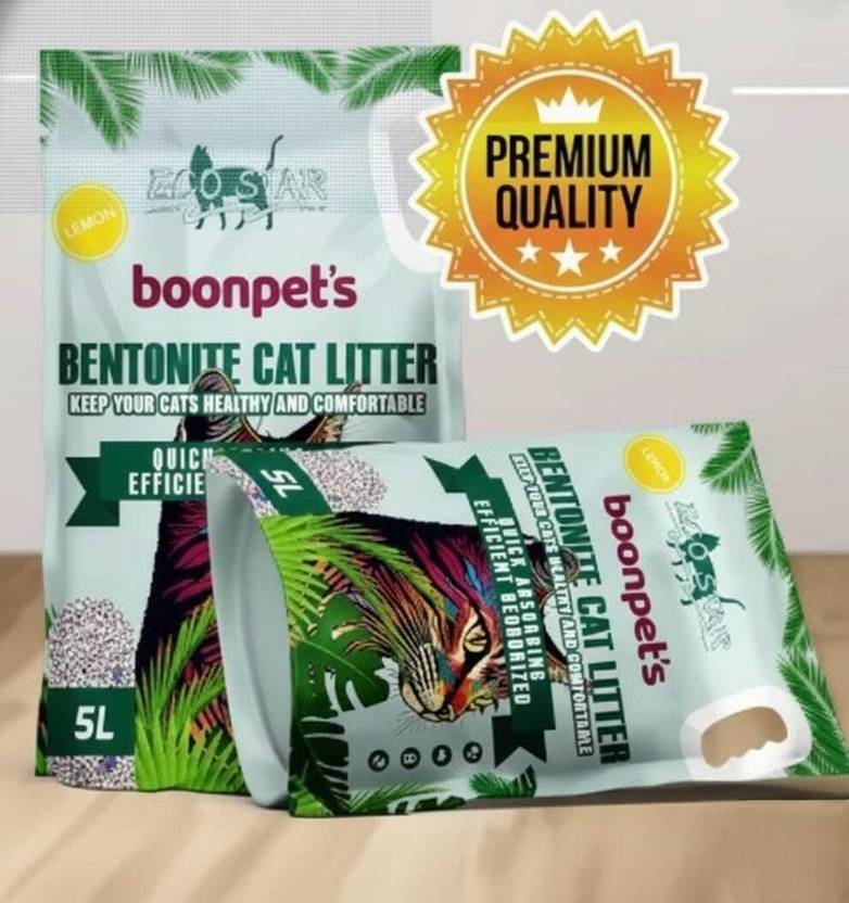 boonpet's Bentonite Cat Litter Lemon Flavour 5L 4kg (Pack of 2 ...