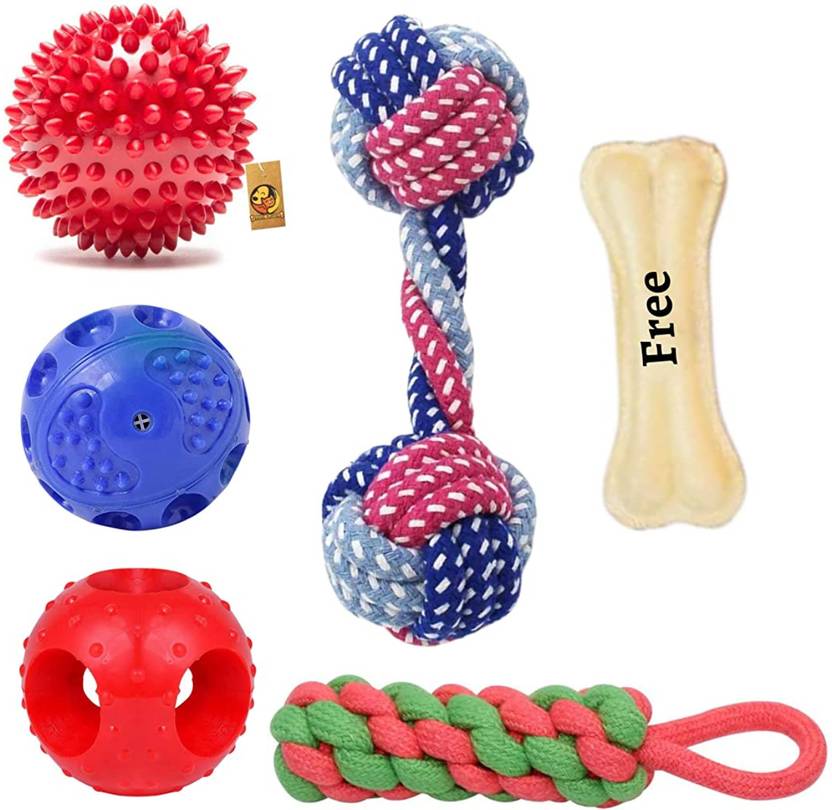 Foodie Puppies Dumbbell Rope, Corn Stick Rope, Hard Squeeze, Spike ...