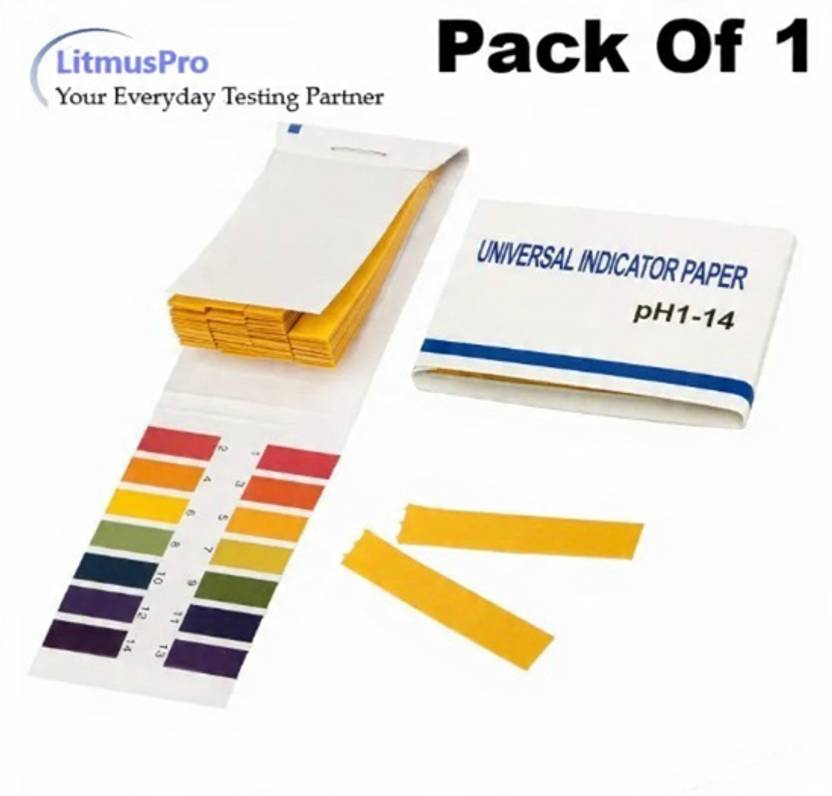 LitmusPro T8N7-9D Universal Indicator pH Paper Strips Pack of 1 (80 ...