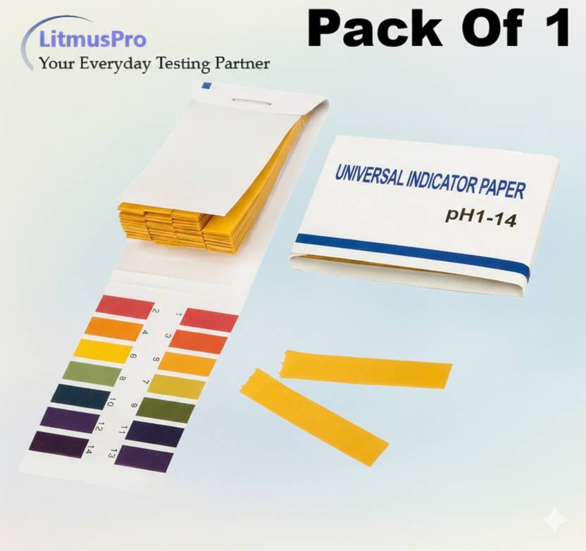 LitmusPro M9E4-7P Universal Indicator pH Paper Strips Pack of 1 (80 ...