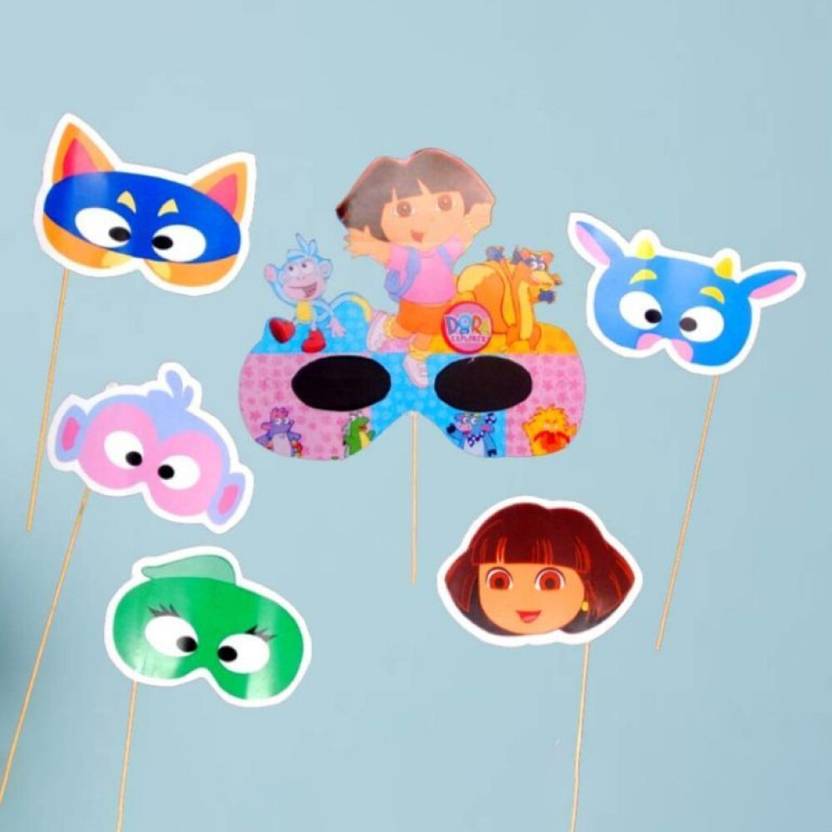 Partywala Dora The Explorer Theme Party Stick Props Photo Booth Board ...