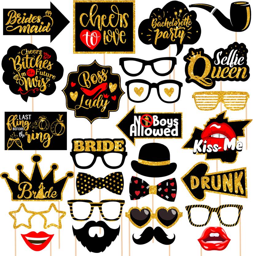 ZYOZI 27 Pcs Bachelor Photo Booth Props Bachelor Photo Booth Props ...