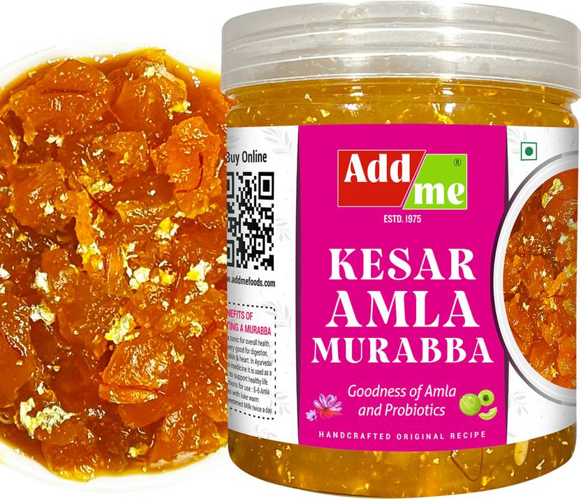 Add me Amla Murabba Vark Kesar Seed less awla muraba 500G Pet Jar Amla ...