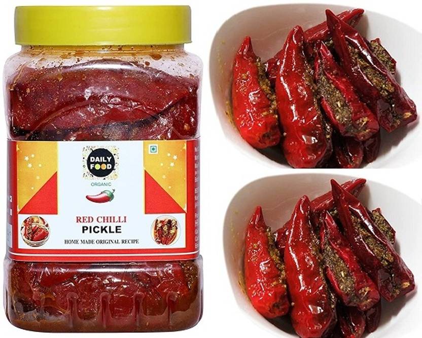 Daily Food Organic Stuffed Banarsi Red Chilli Pickle Red Chilli Pickle ...