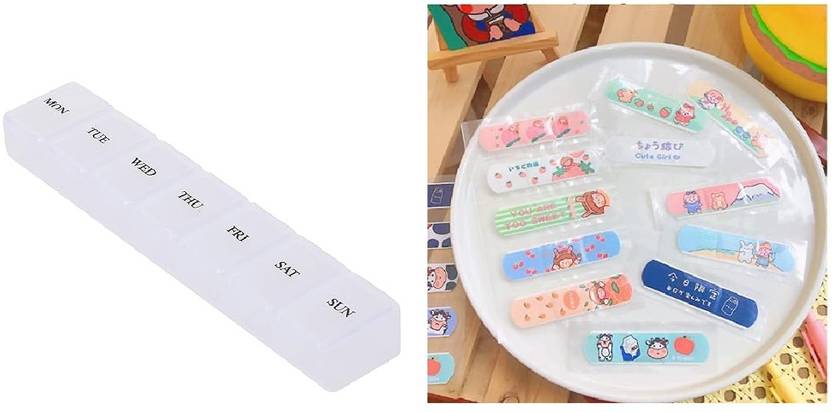 MOREL Cartoon Printed Bandage for Kids AND SINGLE LAYER Pill Storage ...