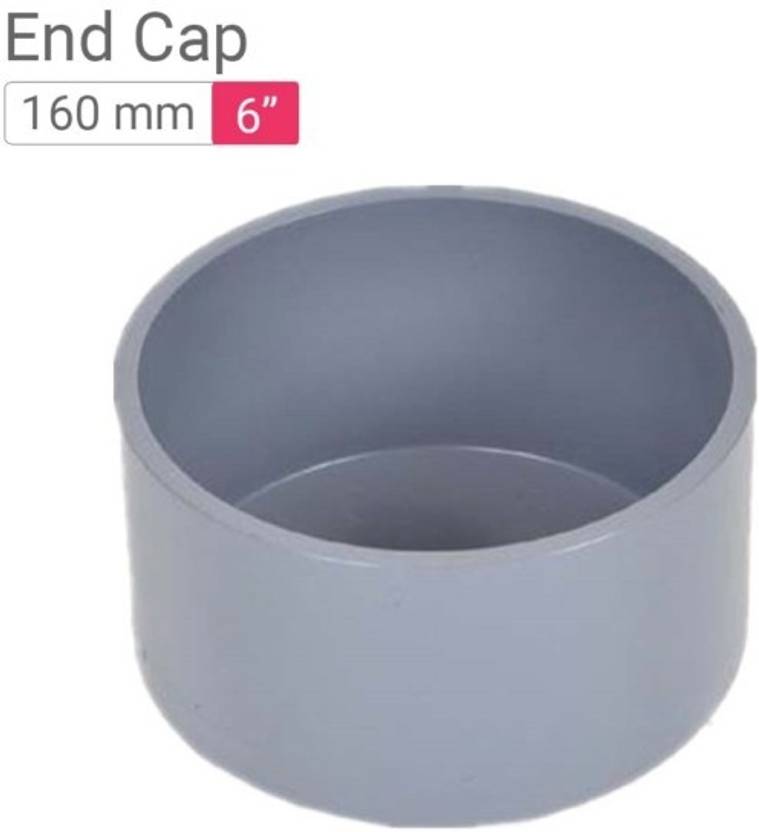 Waterflo 6 Inch ( 160 MM ) PVC Endcap 4Kg For Closing Uses 1-Way Cap ...