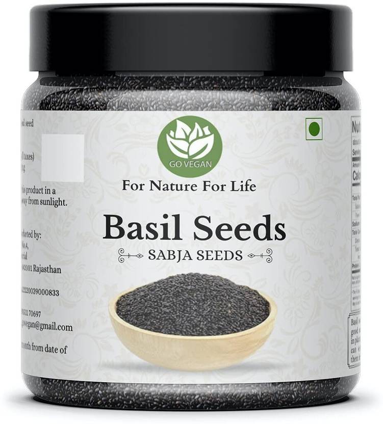 go vegan BASIL SEEDS, SABJA SEEDS, FALOODA, TAKMARIYA Seed Price in India - Buy go vegan BASIL ...