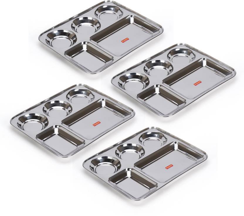 Sumeet Stainless Steel Rectangular 5 in 1 Compartment Lunch / Dinner ...