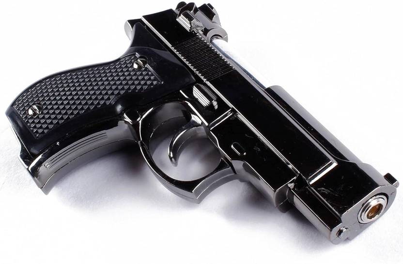 Shreevi Pistol Gun Shaped Cigarette Lighter Plastic Gun Shaped Jetflame ...