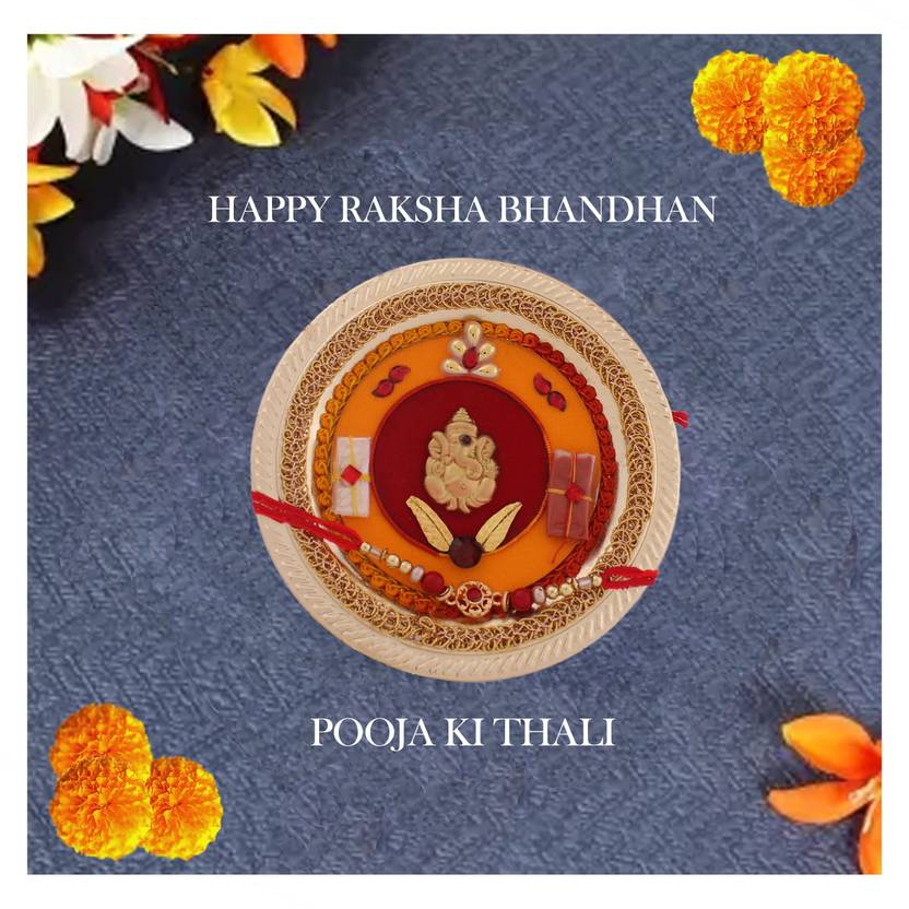 Khubi Gifts And Stationaries Traditional Thread Work 4.5 Inch Rounded ...