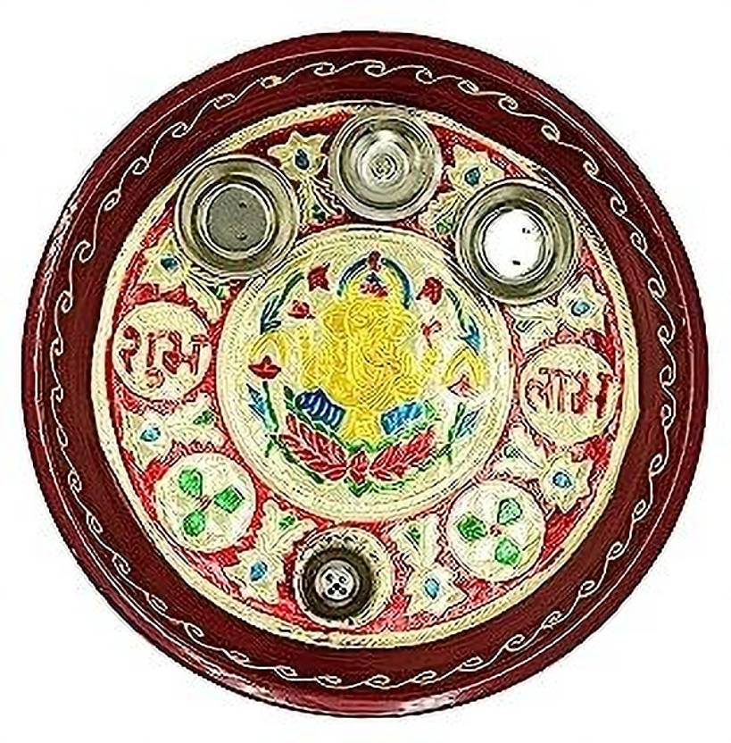 CraftVatika Pooja Thali For Diwali,With Diya Aluminium Price in India ...