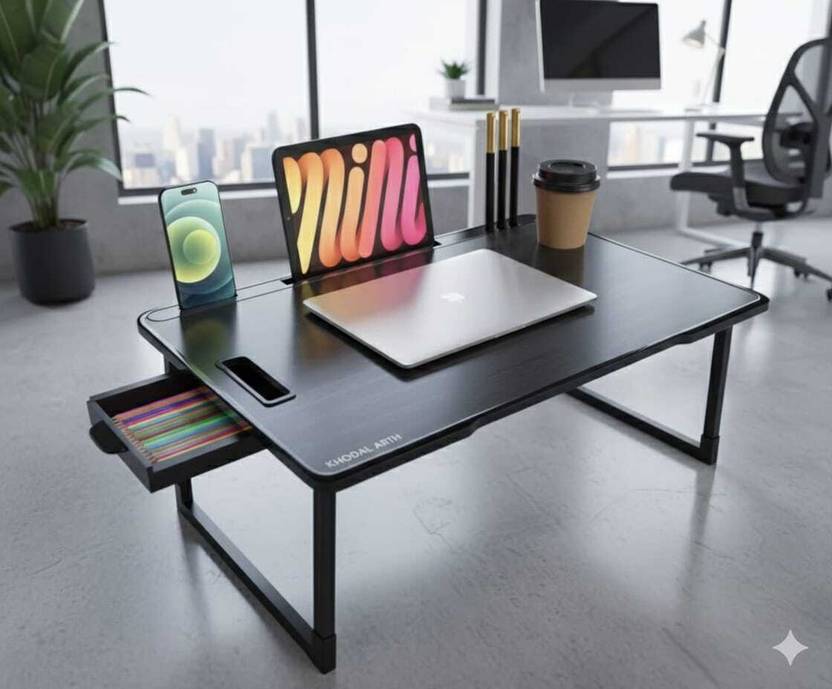 AumwayEnt Wood Portable Laptop Table Price in India - Buy AumwayEnt ...