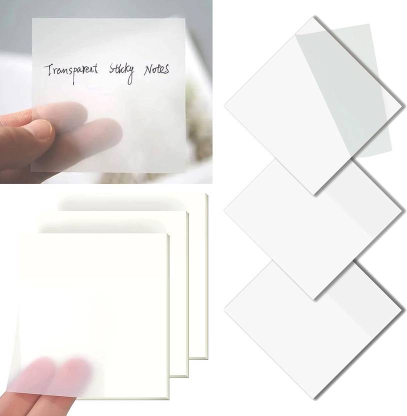 Flipkart.com | Daizen's 100 Sheets Transparent Sticky Notes Pad,Clear ...