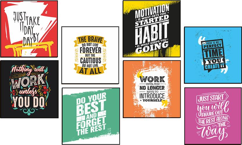 Motivational Positive Office Quotes Inspirational Wall Posters Frame ...