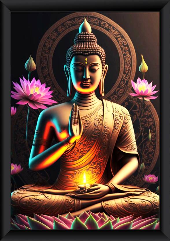 BEAUTIFUL LORD BUDDHA PHOTO FRAME Photographic Paper - AA CREATION ...