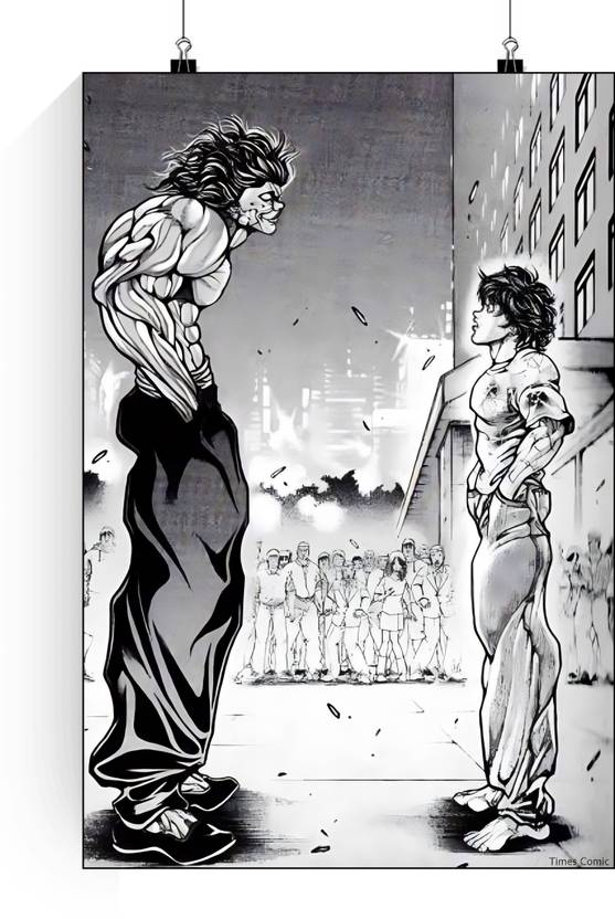 Baki Poster | Baki the Grappler Poster | Baki Hanma And Yujiro Hanma ...