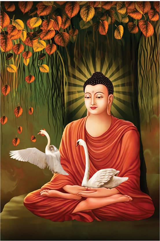 Lord Buddha Poster | Lord Buddha Painting Fine Art Print - Religious ...