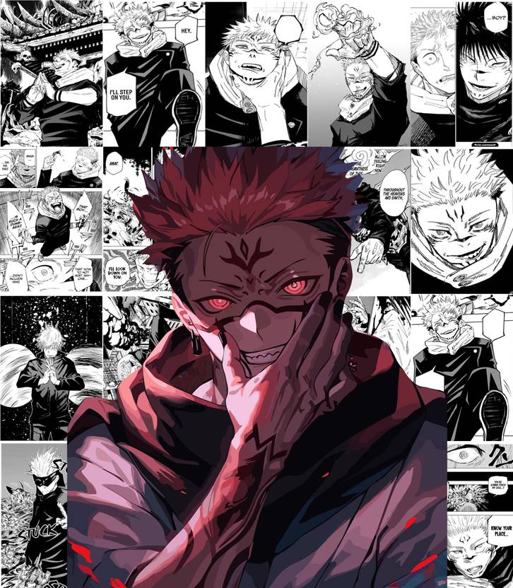Set of 20 sukuna wall collage kit 300 GSM Poster jujutsu kaisen anime ...