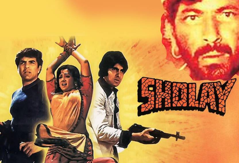 Poster Sholay Movie Amitabh Dharmendra Poster sl12270 (Wall Poster, 13x19 Inches, Multicolor ...