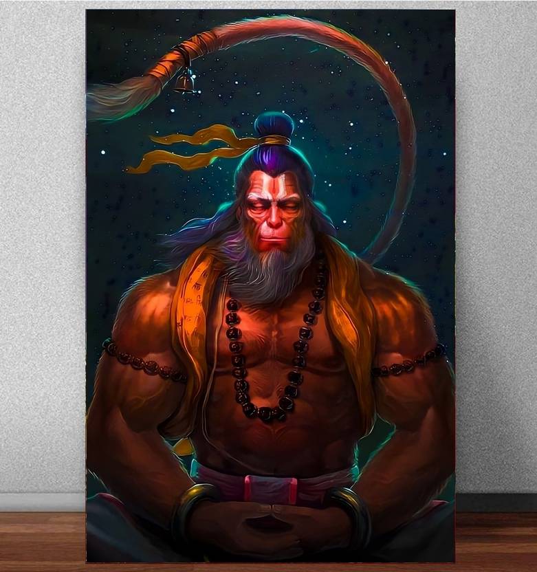 Hanuman Ji poster for home decor A4 Size ,Lord Hanuman Religious ...