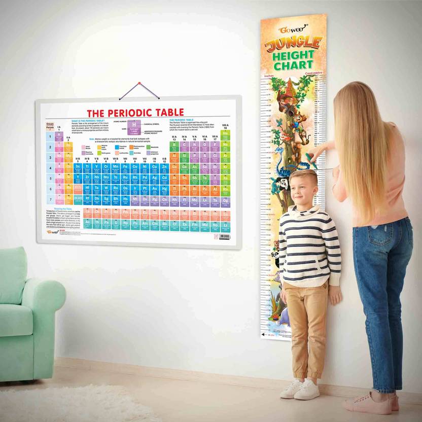 Periodic Table Chart and JUNGLE HEIGHT CHART | Set of 2 charts 1 ...