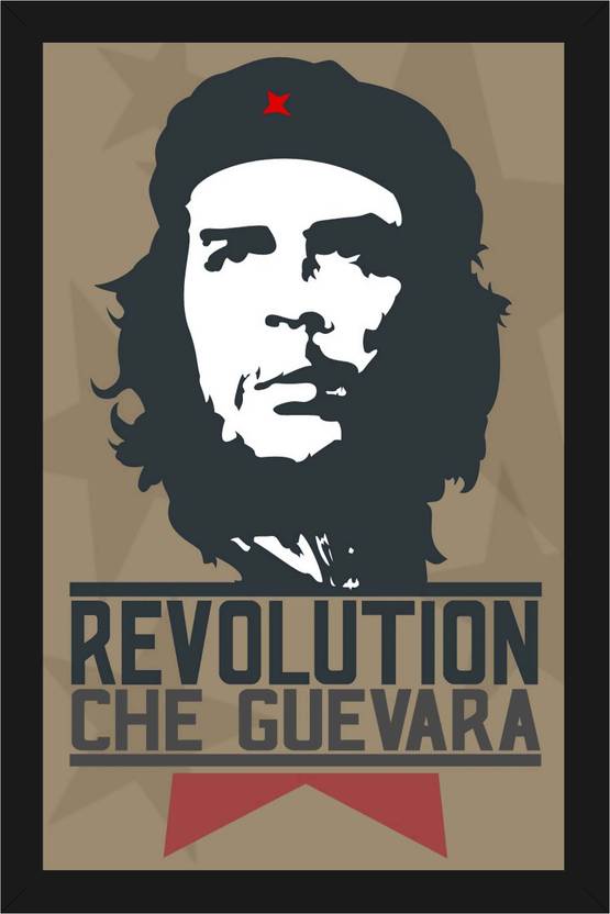 Che Guevara Motivational Poster with A4 Size Frame F-211 Paper Print ...