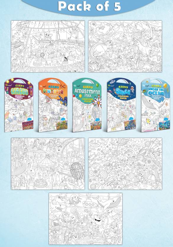 GIANT CIRCUS COLOURING Charts, GIANT DINOSAUR COLOURING Charts, GIANT ...
