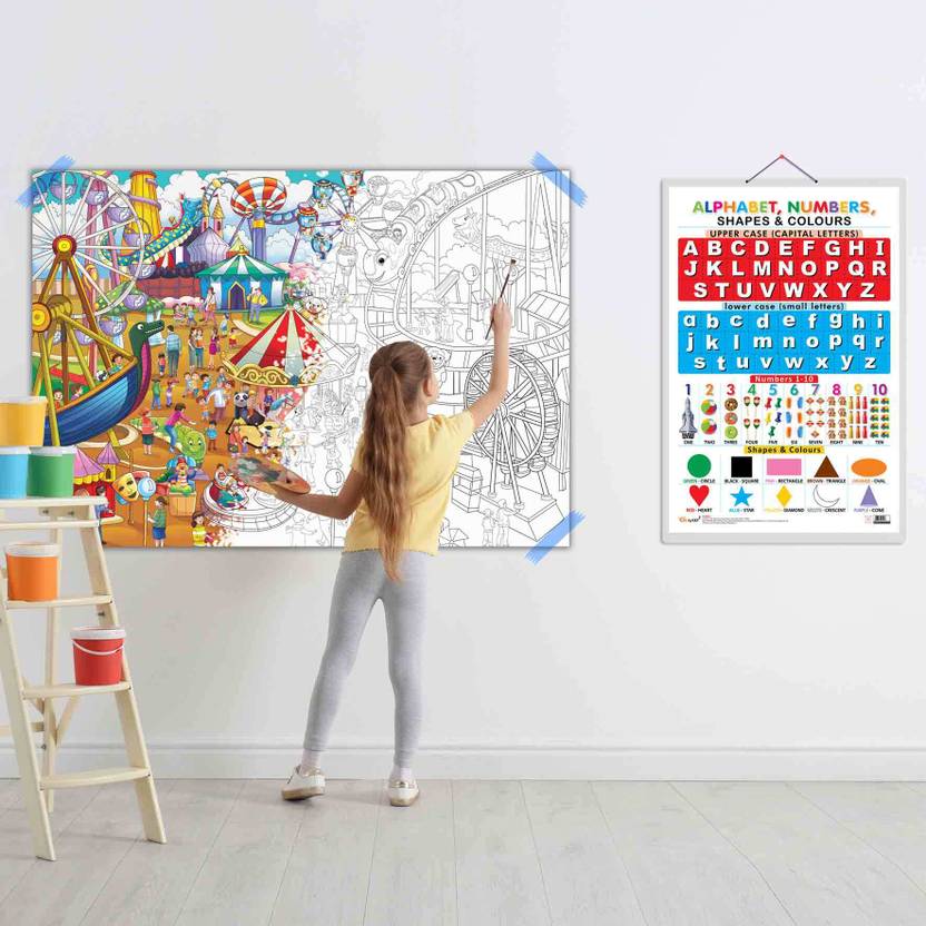 Alphabet, Numbers, Shapes & Colours chart and GIANT AMUSEMENT PARK ...