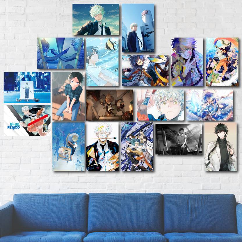 BLUE PERIOD ANIME WALL POSTER | PACK OF 18 wall collage kit |ANIME WALL ...