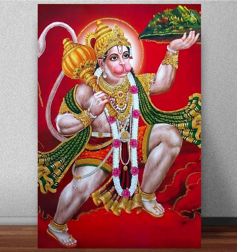 Hanuman Ji poster for home decor A4 Size ,Lord Hanuman Religious ...