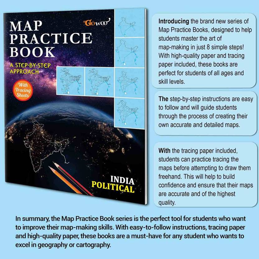 India POLITICAL - MAP PRACTICE BOOK, WORLD POLITICAL - MAP PRACTICE ...