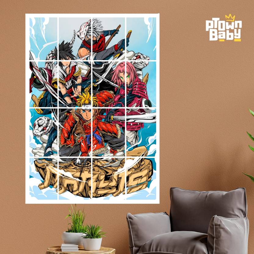 Dynamic Naruto Series Collage Poster - 16-Part A4 Size Paper Print ...
