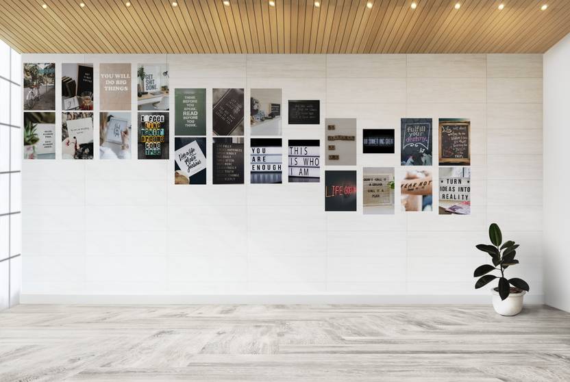 MOTIVATIONAL POSTERS WALL COLLAGE KIT FOR HOME DÉCOR.7 Paper Print ...